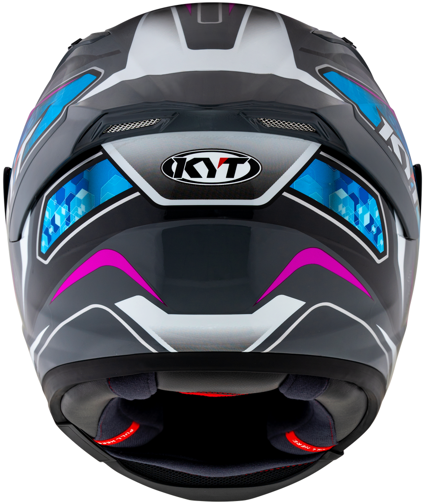 KYT Striker #01 Gloss Grey Blue Helmet– Moto Central