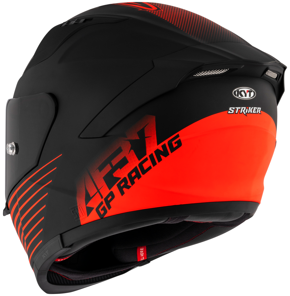 KYT Striker 2V AF37 Livery Matt Black Red Helmet– Moto Central