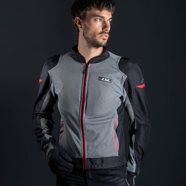 LS2 Airy Evo Man Riding Jacket (Black Grey Red)– Moto Central