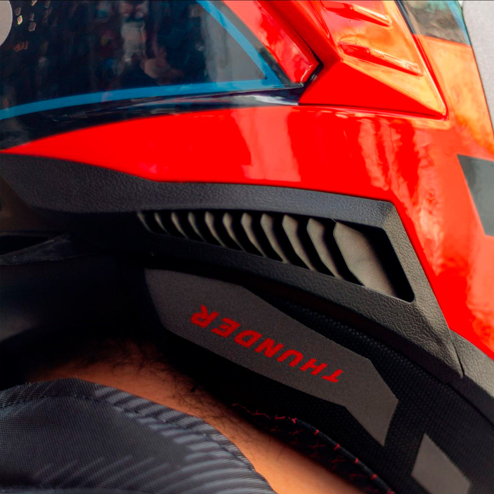 LS2 FF805 THUNDER Carbon GP Alliance Gloss Red Blue White Helmet (FIM ...