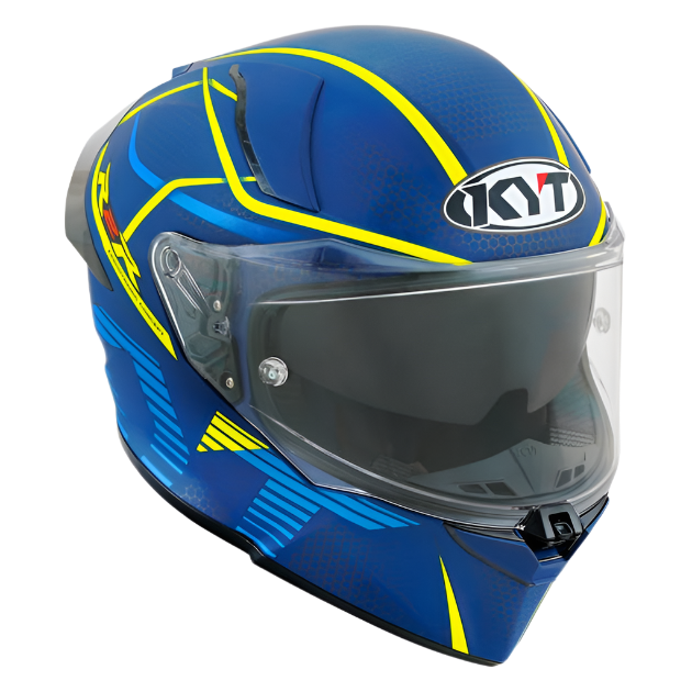 KYT R2R Pro Concept Matt Blue Yellow Helmet– Moto Central