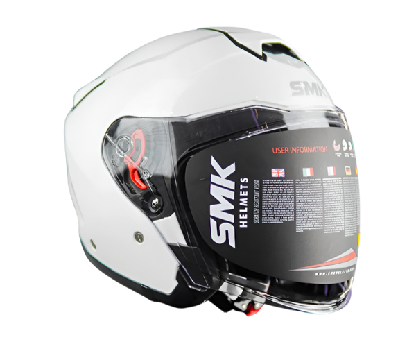 SMK GTJ Solid Gloss White (GL100) Helmet– Moto Central