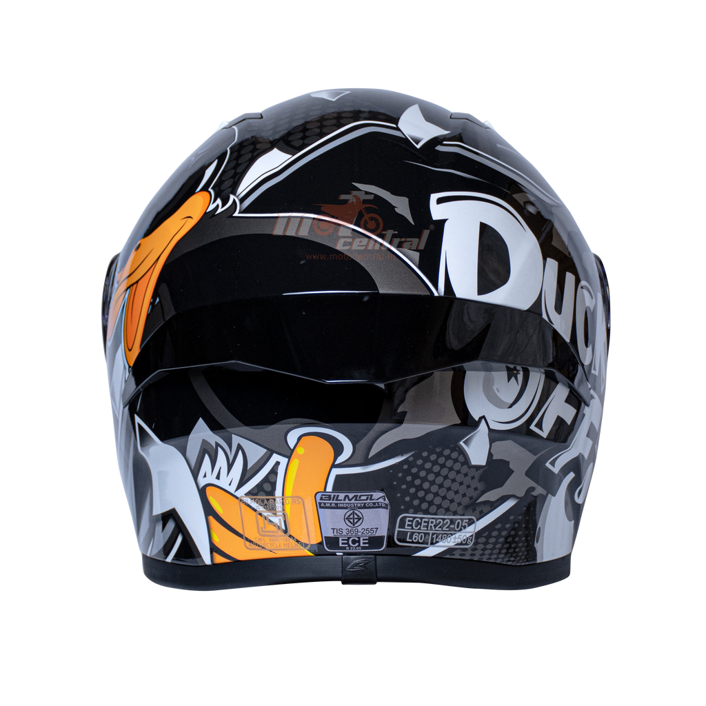 Bilmola Rapid RS Duck Off Gloss Black White Helmet– Moto Central