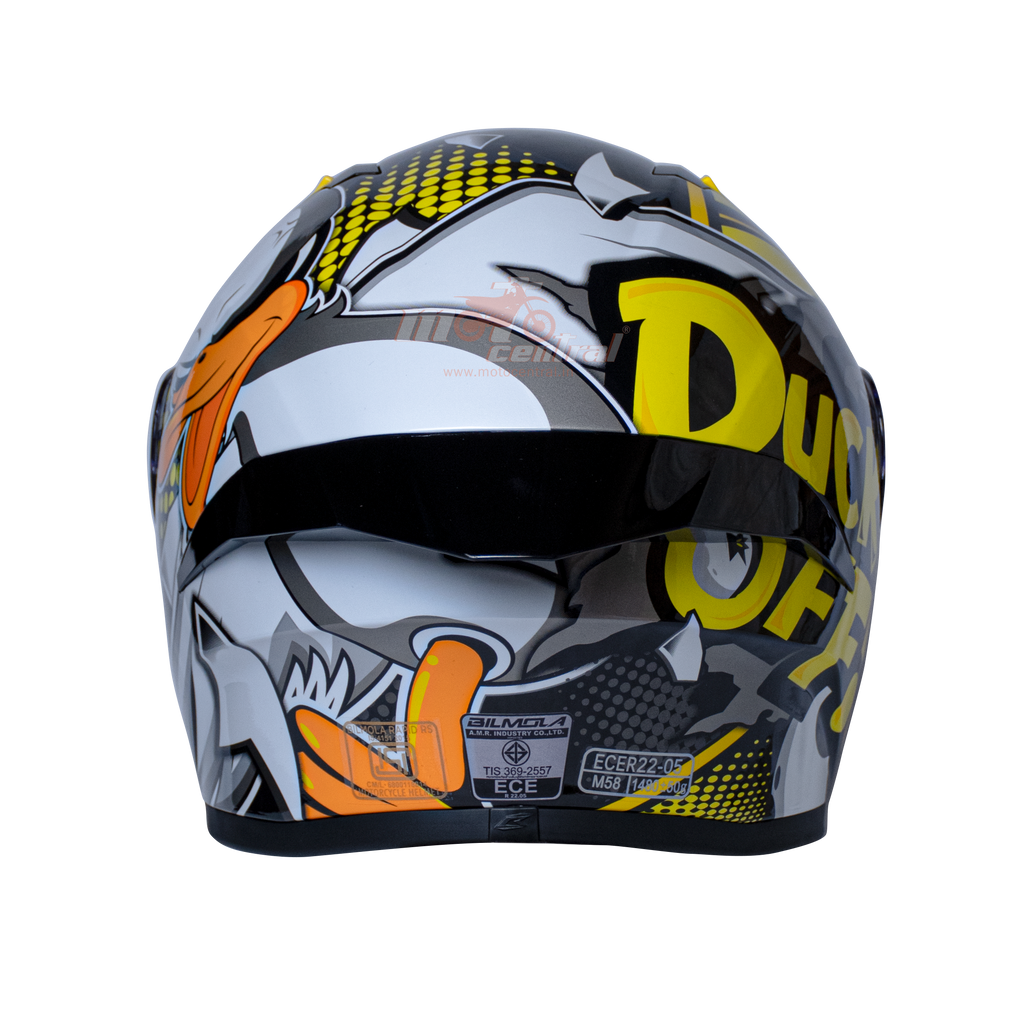Bilmola Rapid RS Duck Off Gloss Black Yellow Helmet– Moto Central