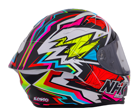 NHK GPR Tech Alonso Lopez #1 Star Gloss White Helmet– Moto Central