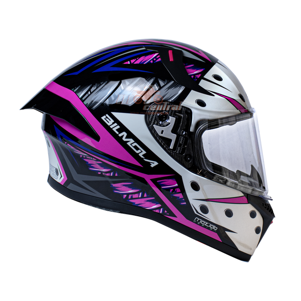 Bilmola Rapid RS Killer Gloss Black White Purple Helmet– Moto Central