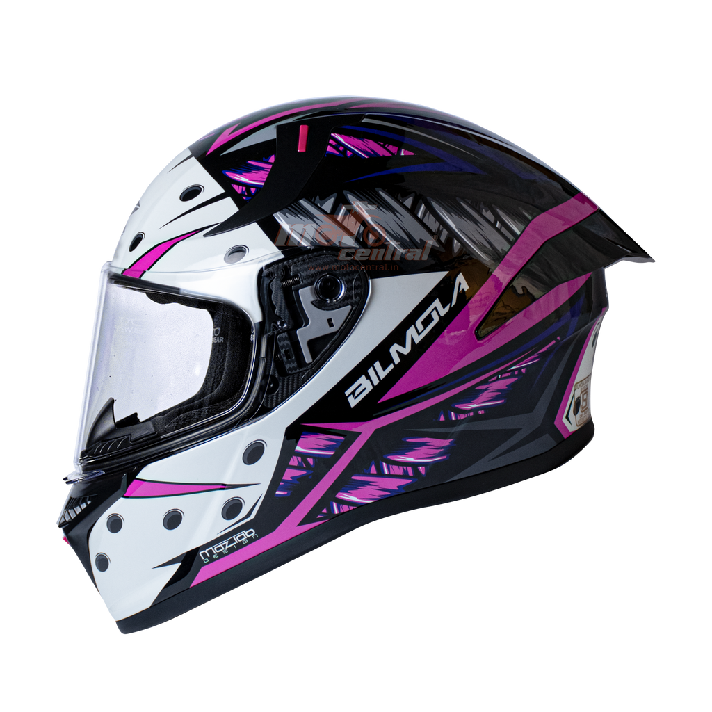 Bilmola Rapid RS Killer Gloss Black White Purple Helmet– Moto Central