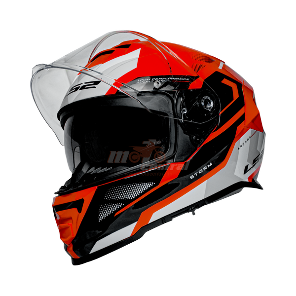 LS2 FF800 Storm II Kronos Red White Black Gloss Helmet (D Ring)– Moto ...