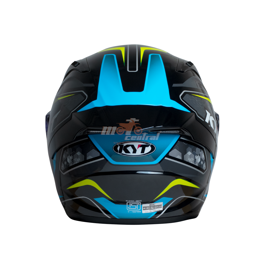 KYT Striker #01 Gloss Black Blue Helmet– Moto Central