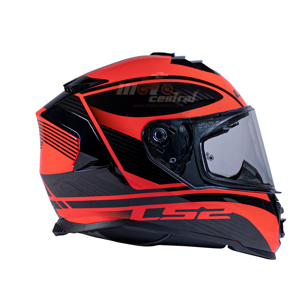 LS2 FF800 Storm II Dodger Black Hi Viz Orange Gloss Helmet– Moto Central