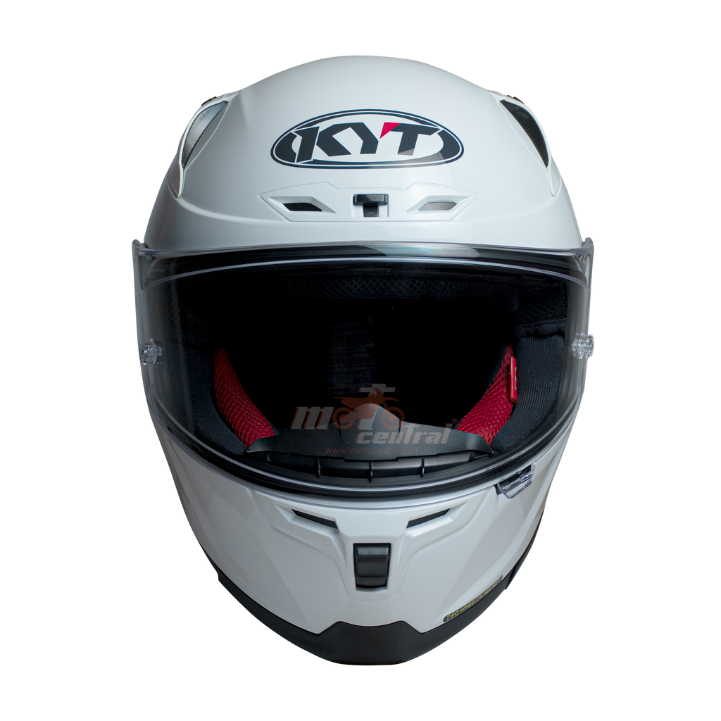KYT Striker Plain Gloss White Helmet– Moto Central