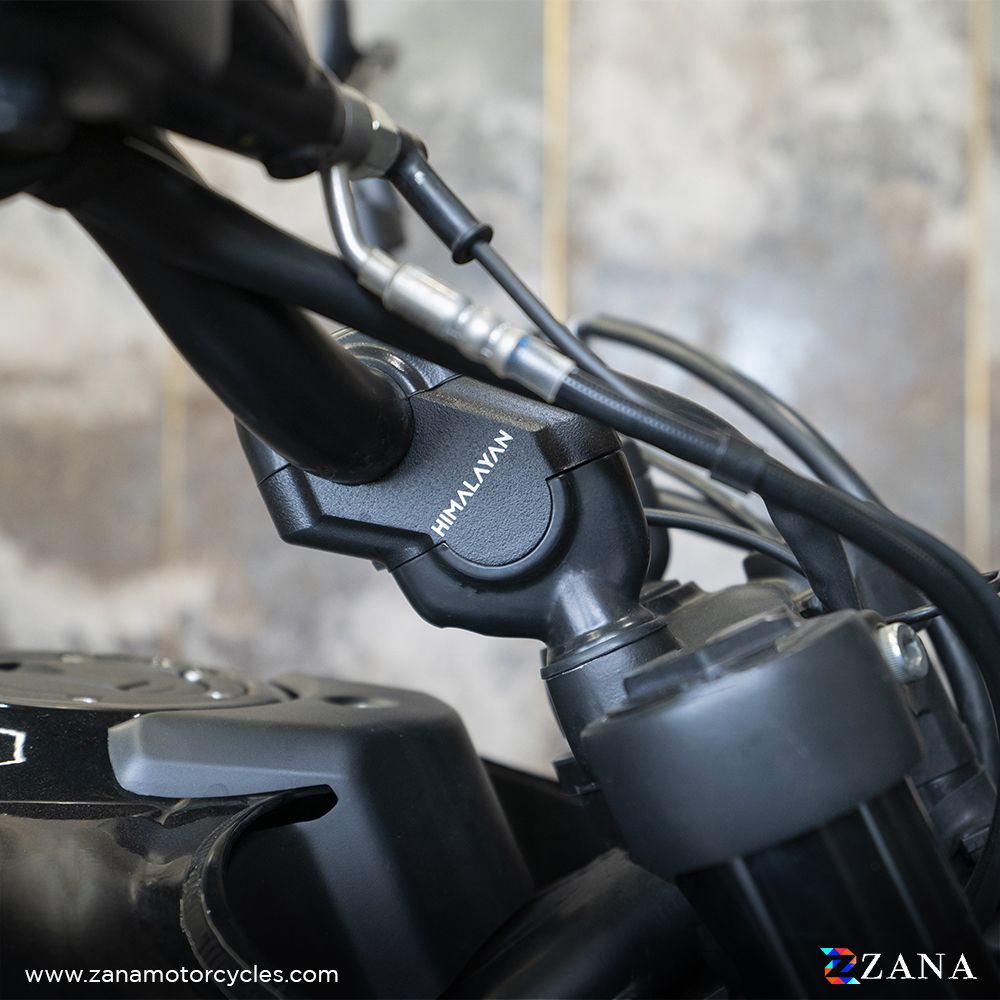 ZANA Offset Handle Bar Riser Texture Black Aluminium Billet for Royal ...