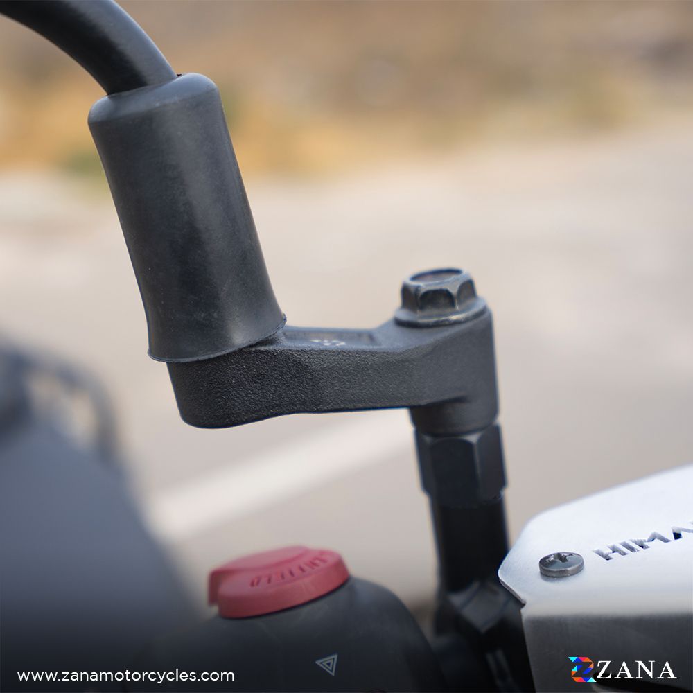 ZANA Mirror Extender Texture Black Aluminium for Royal Enfield Himalay ...