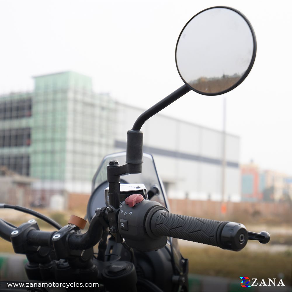 ZANA Mirror Extender Texture Black Aluminium for Royal Enfield Himalay ...