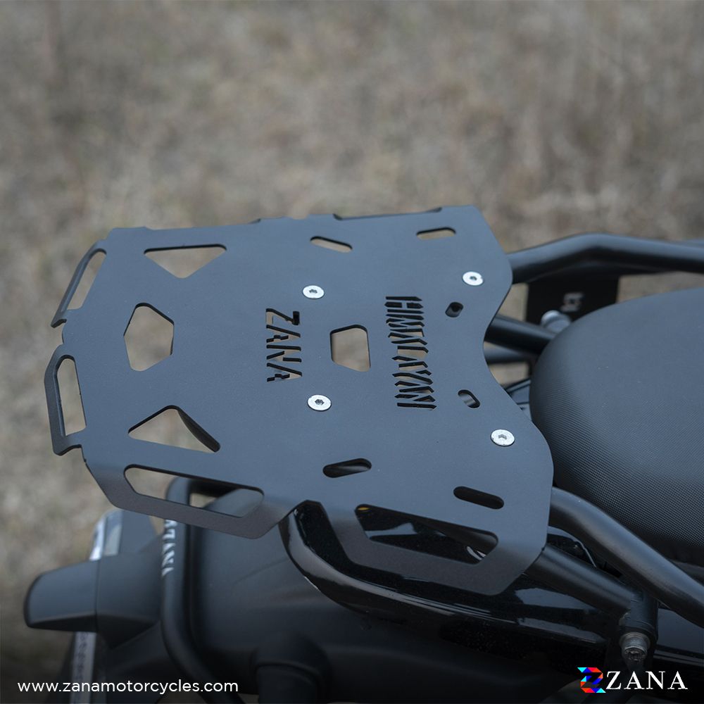 ZANA Top Rack Plate Black Mild Steel for Royal Enfield Himalayan 450 ...