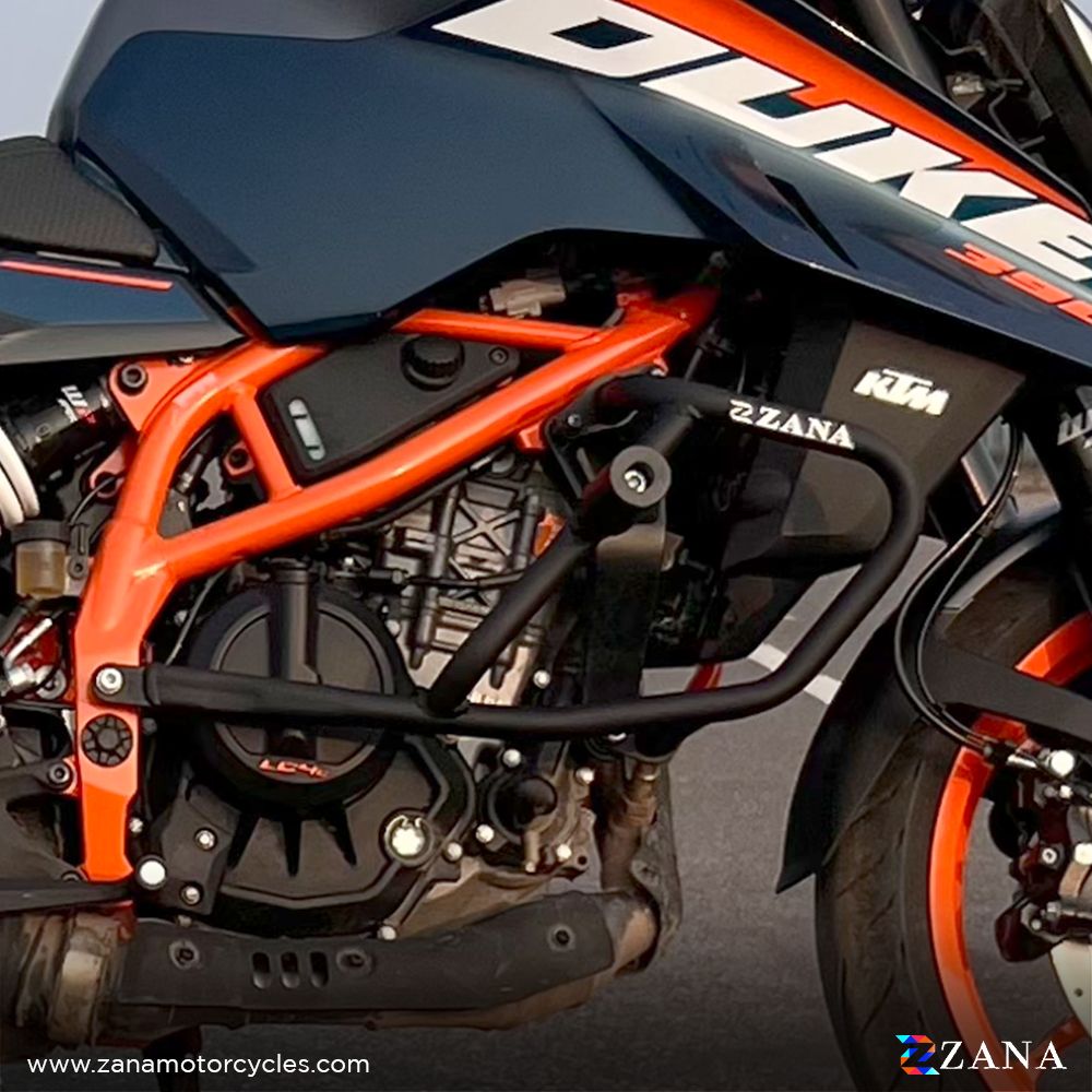 ZANA Crash Guard With Slider Black for KTM DUKE 390 250 200 390 GEN 3 ...