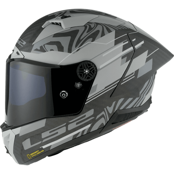 LS2 FF805 THUNDER Carbon GP Aero Polar Gloss Black Grey Helmet– Moto ...