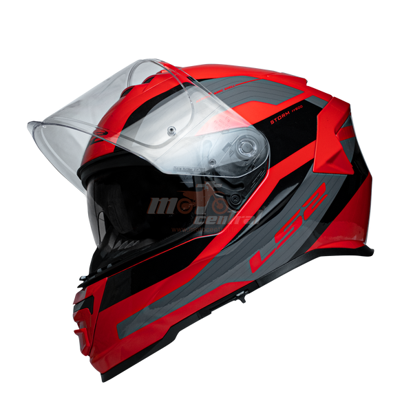 LS2 FF800 Storm II Rocker Red Grey Black Gloss Helmet (D Ring)– Moto ...