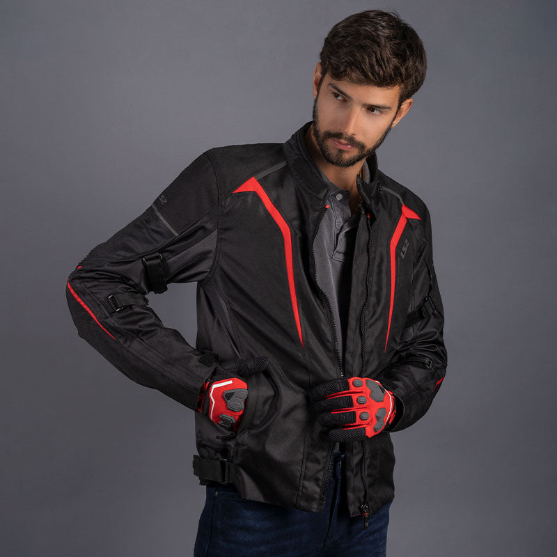 LS2 SEPANG Riding Jacket (Black Grey Red)– Moto Central