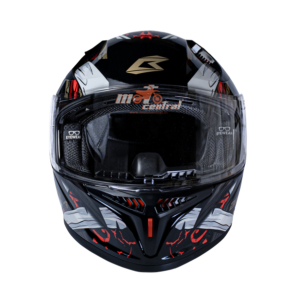 Bilmola Rapid RS Treasure Gloss Black Red Helmet– Moto Central