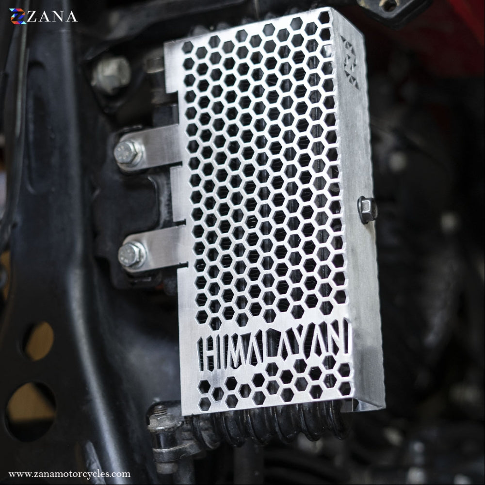 ZANA RADIATOR GUARD HONEYCOMB SILVER (FULL) SCRAM 411 HIMALAYAN BS-3/4 ...