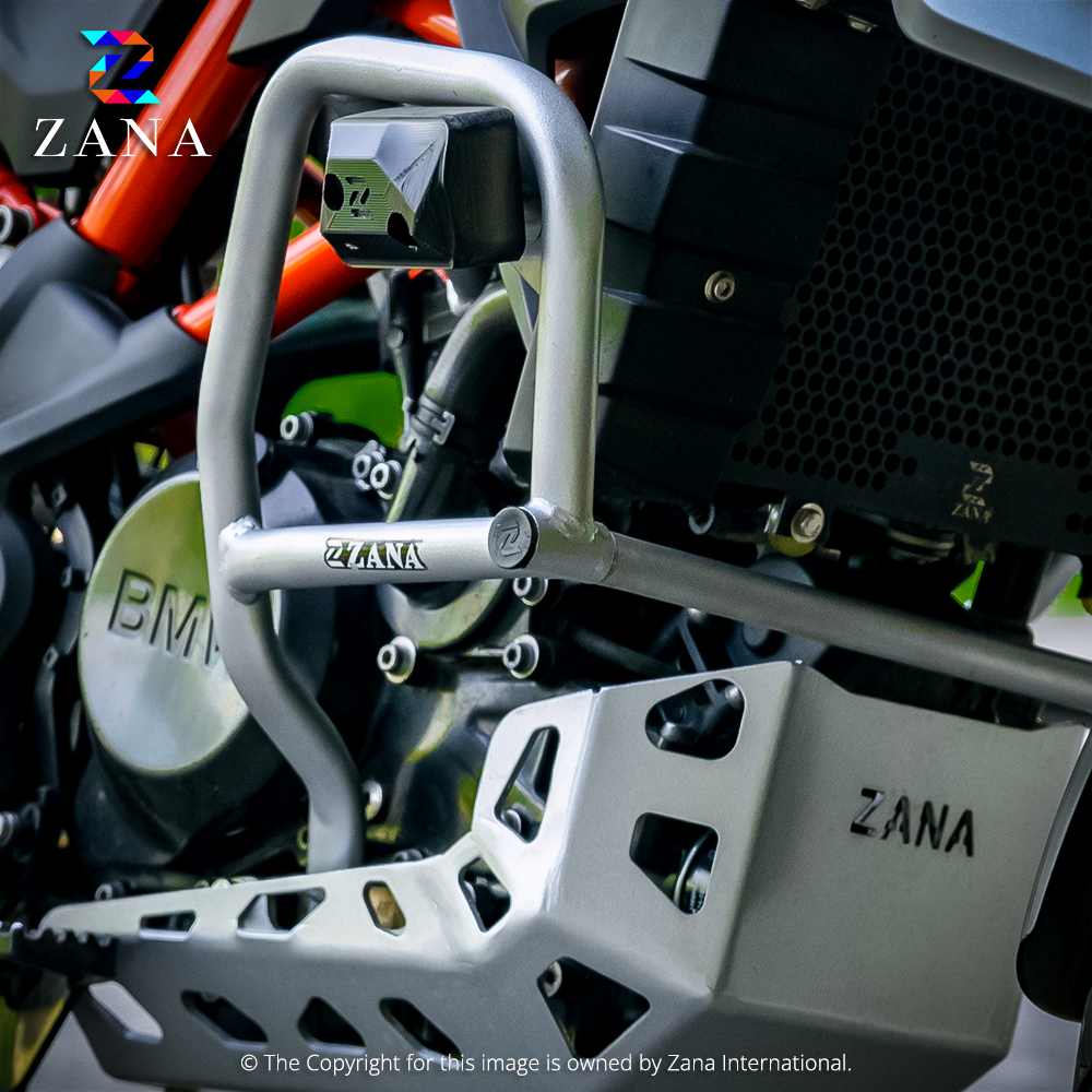 ZANA BMW G310GS LOWER ENGINE GUARD WITH PUCK SILVER (ZI-8185)– Moto Central