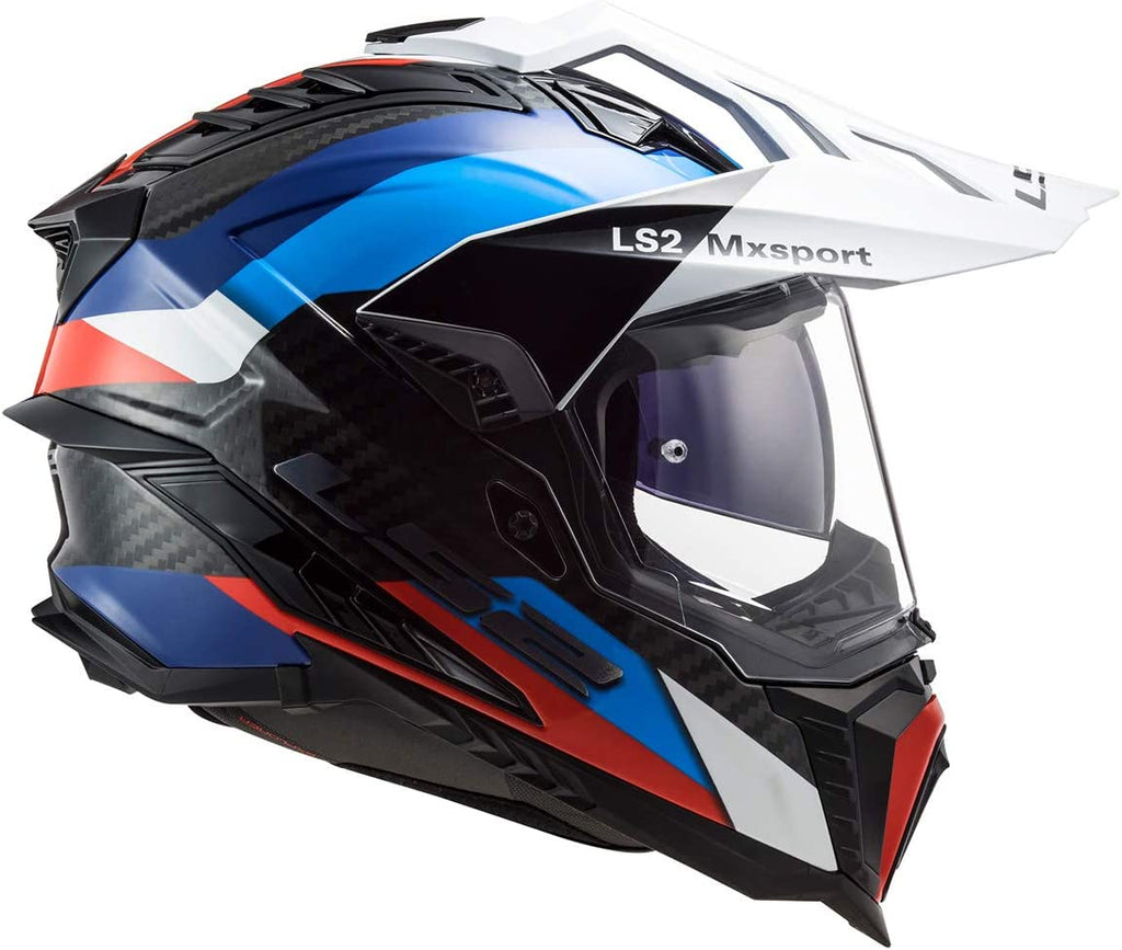 LS2 MX701 EXPLORER Carbon Frontier Gloss Black Blue Helmet– Moto Central
