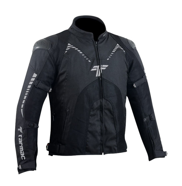Tarmac Corsa Riding Jacket Black with SafeTech Protectors– Moto Central