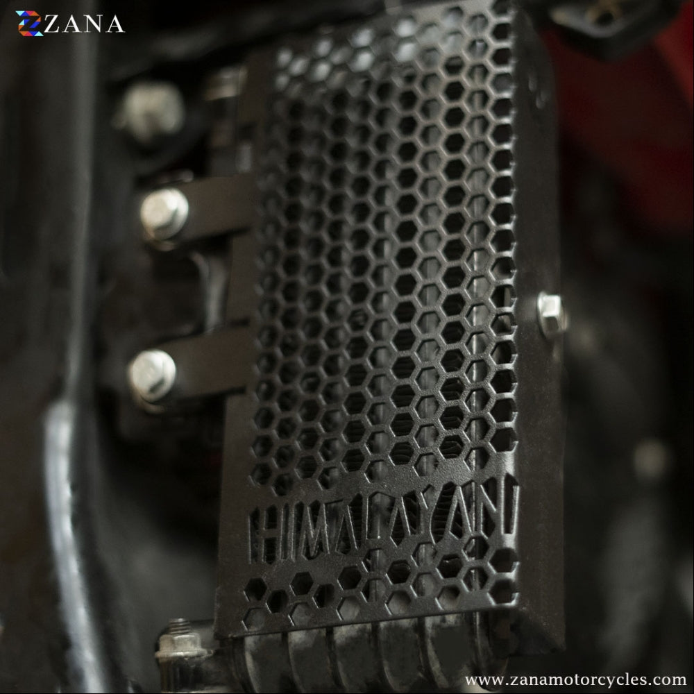 ZANA RADIATOR GUARD HONEYCOMB BLACK (FULL) SCRAM 411 HIMALAYAN BS-3/4 ...