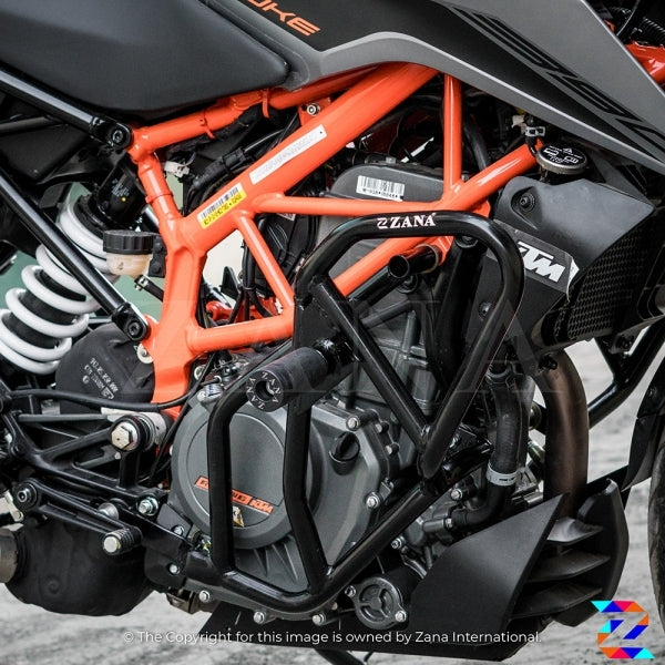 ZANA CRASH GUARD TEXTURE MATT BLACK KTM DUKE 250/390 BS4/BS6 (2019-202 ...