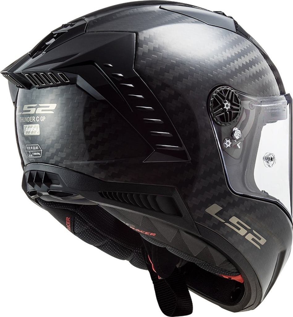 LS2 FF805 THUNDER Carbon GP Racing Solid Gloss Helmet (FIM Certified ...
