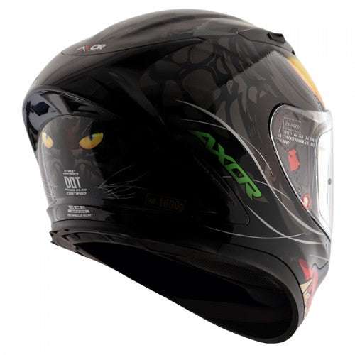 AXOR Street Panther Gloss Black Grey Helmet– Moto Central