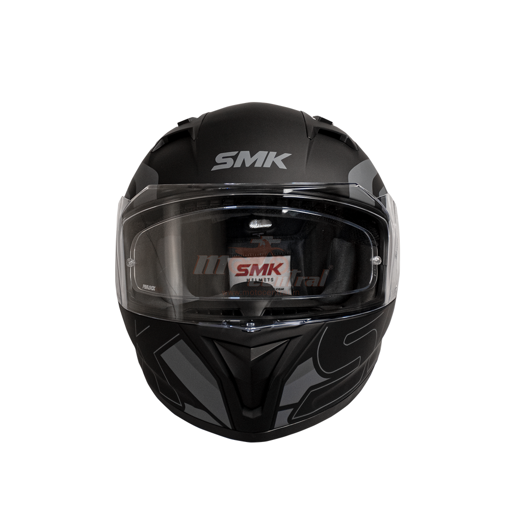SMK Stellar Sports Stage Matt Black Grey (MA262) Helmet– Moto Central
