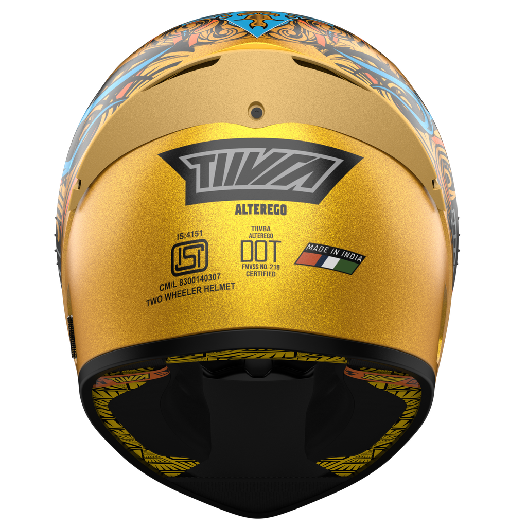 Tiivra Demon Gold Helmet– Moto Central