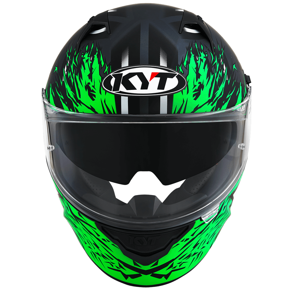 KYT NFR Flaming Matt Grey Green Helmet– Moto Central