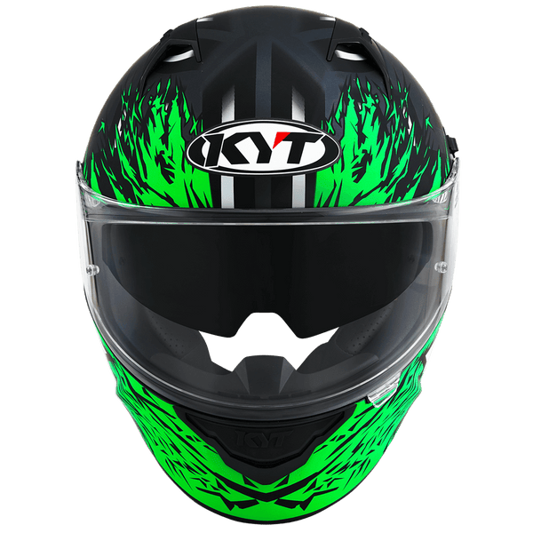KYT NFR Flaming Matt Grey Green Helmet– Moto Central