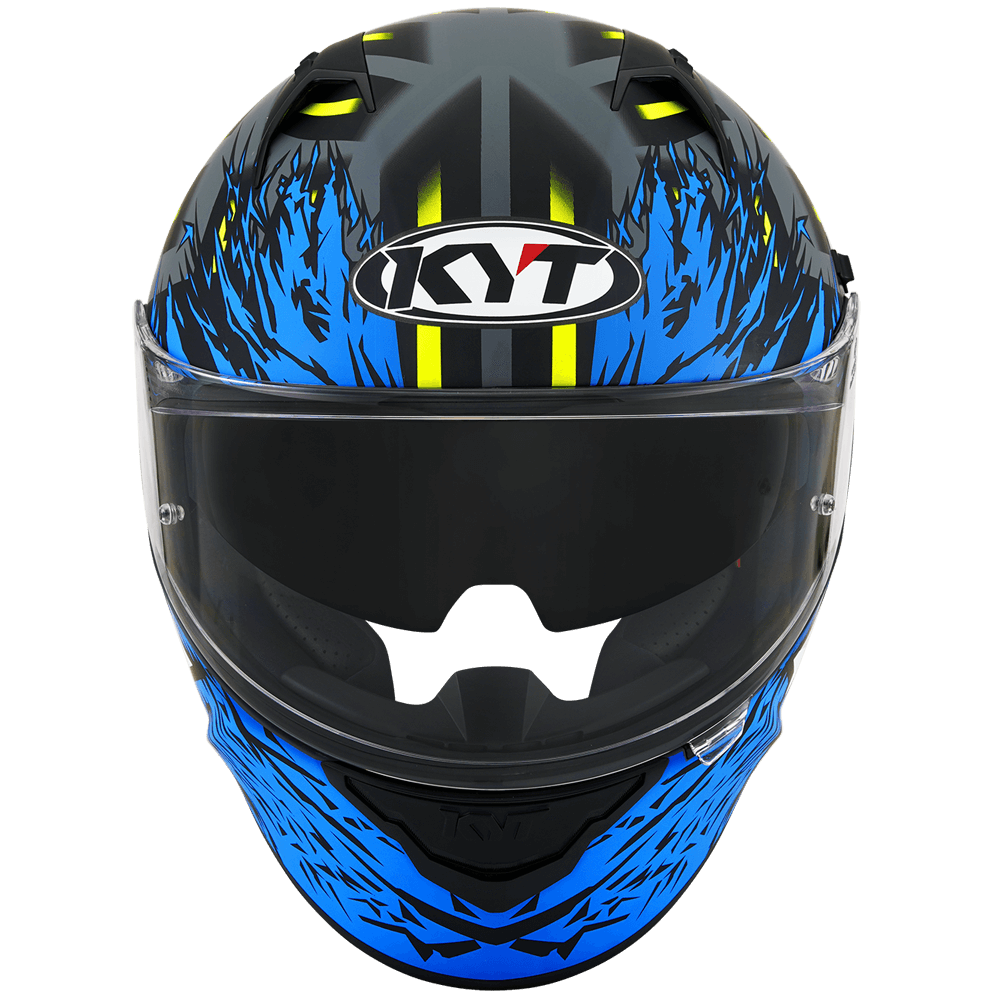 KYT NFR Flaming Matt Grey Blue Helmet– Moto Central
