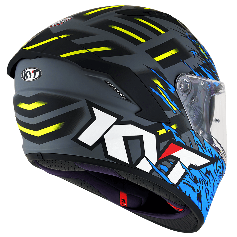 KYT NFR Flaming Matt Grey Blue Helmet– Moto Central