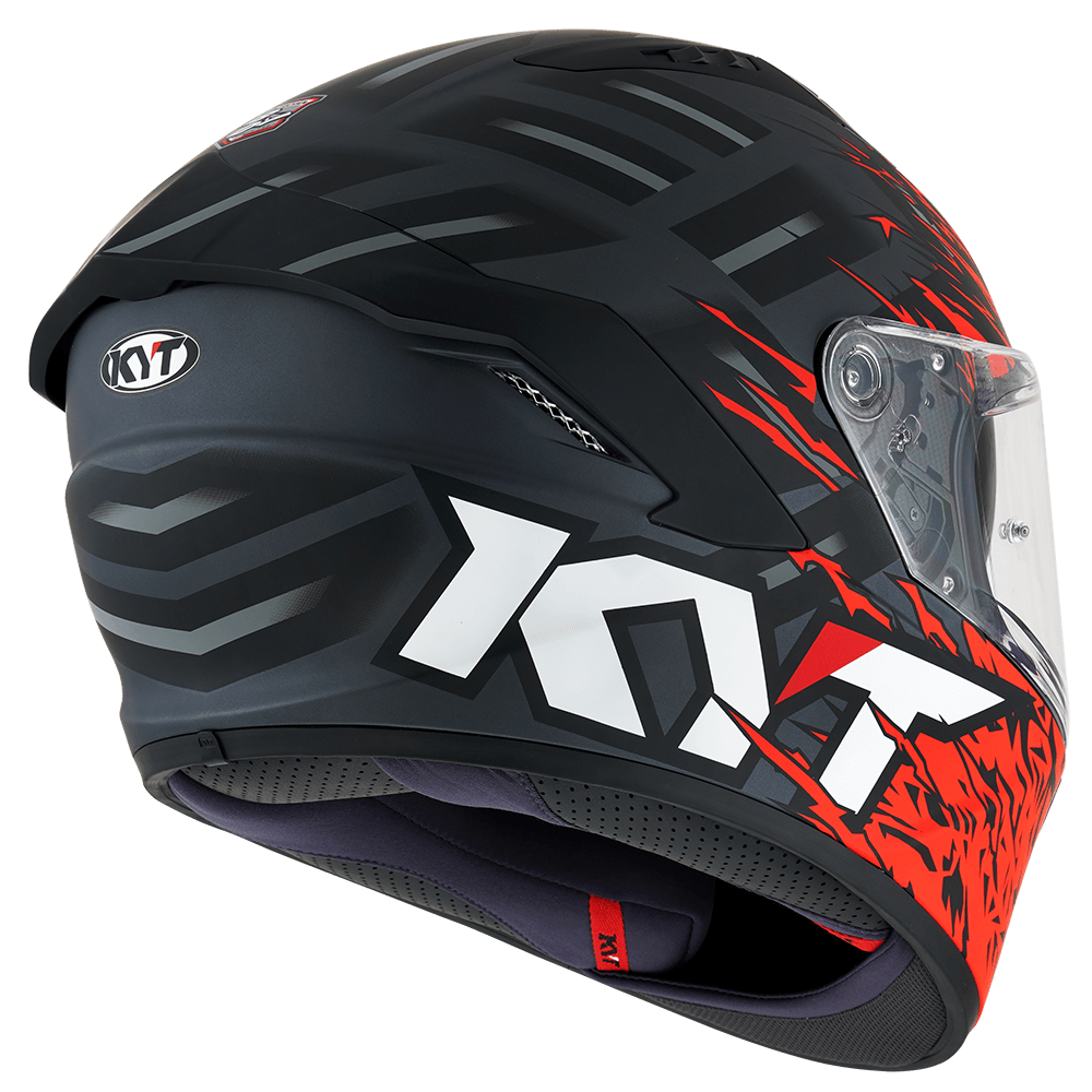 KYT NFR Flaming Matt Grey Red Helmet– Moto Central