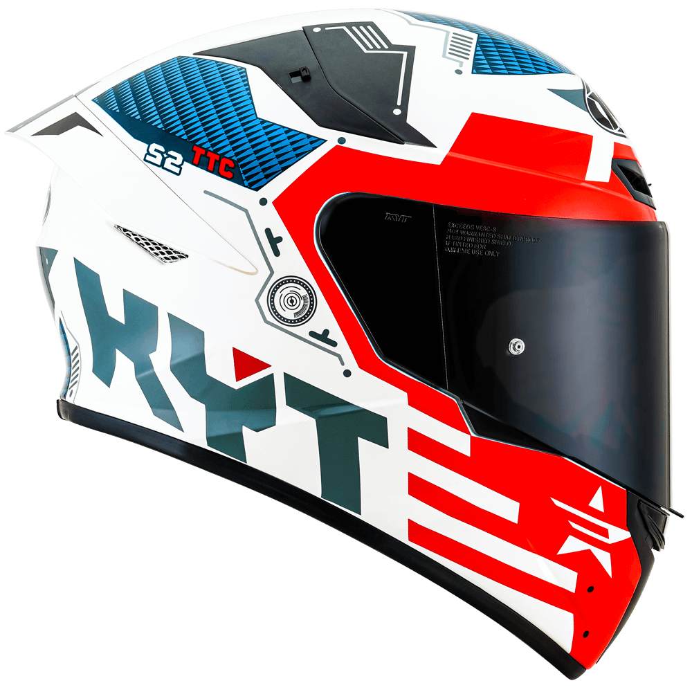 KYT TT Course Fuselage Gloss Red Helmet– Moto Central