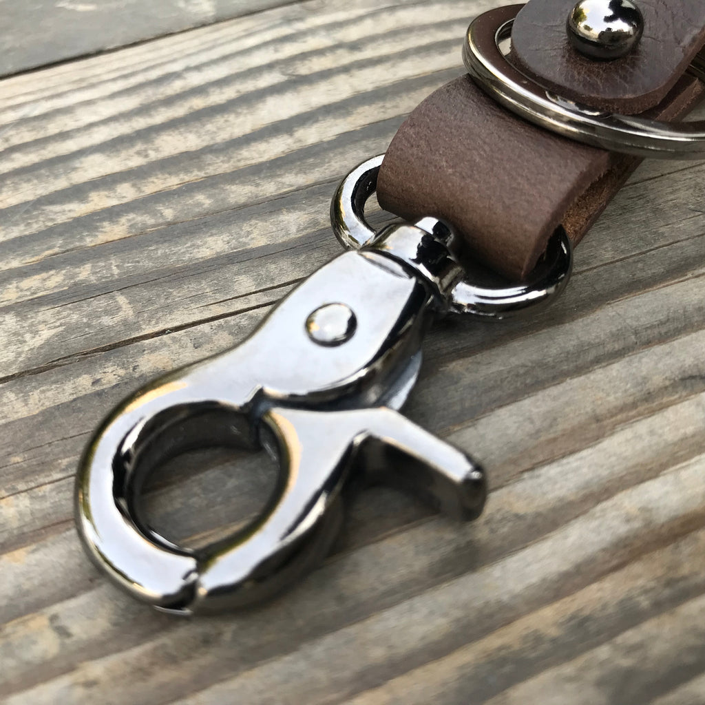 Trip Machine Key Fob Tobacco Brown with Metallic Black– Moto Central