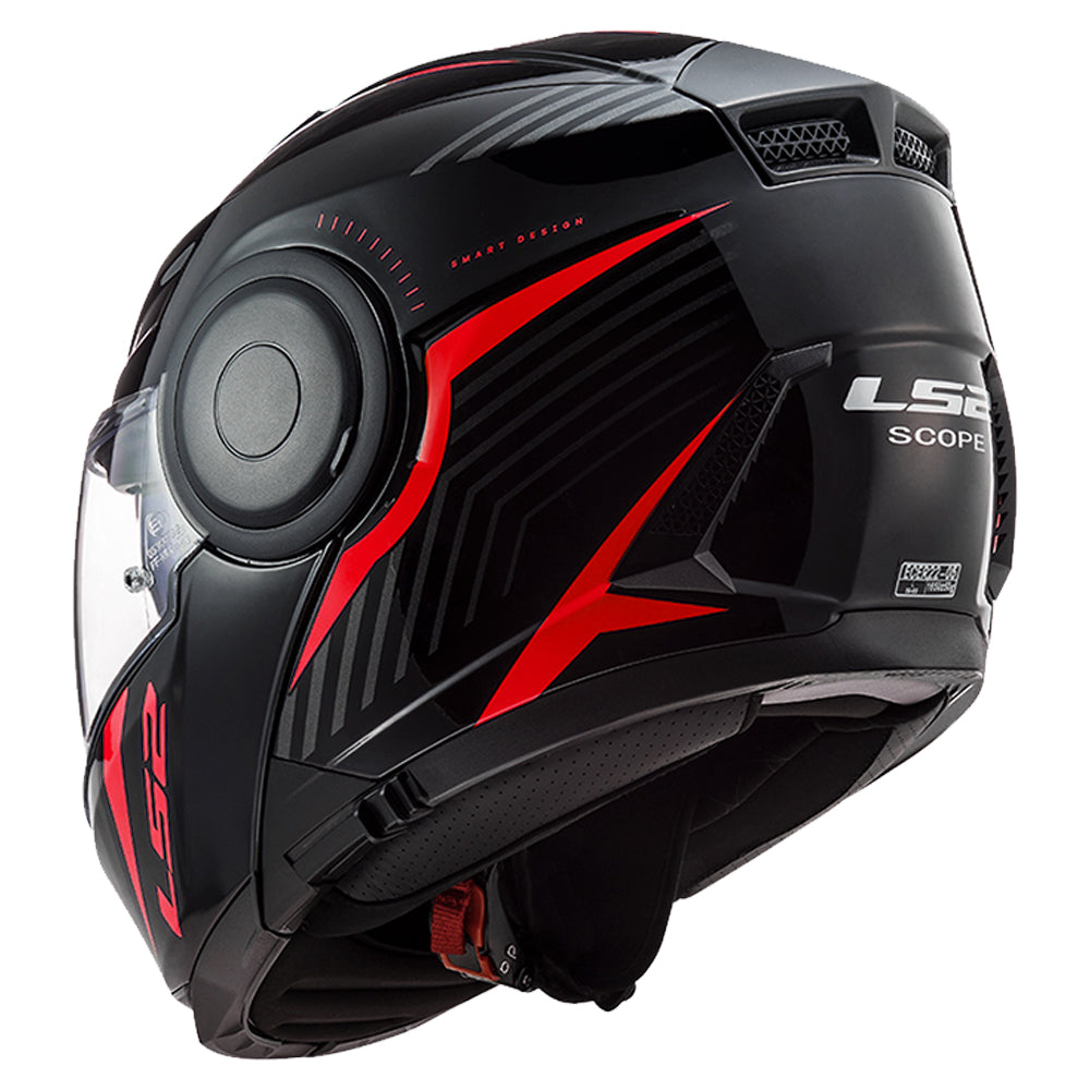 LS2 FF902 Scope Skid Gloss Black Red Helmet– Moto Central