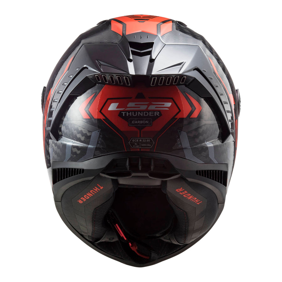 LS2 FF805 THUNDER Carbon Sputnik Gloss Metal Red Helmet– Moto Central