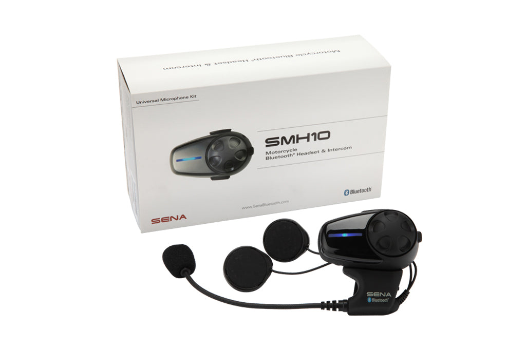 SENA SMH10 Bluetooth Headset & Intercom with Universal Microphone Kit ...
