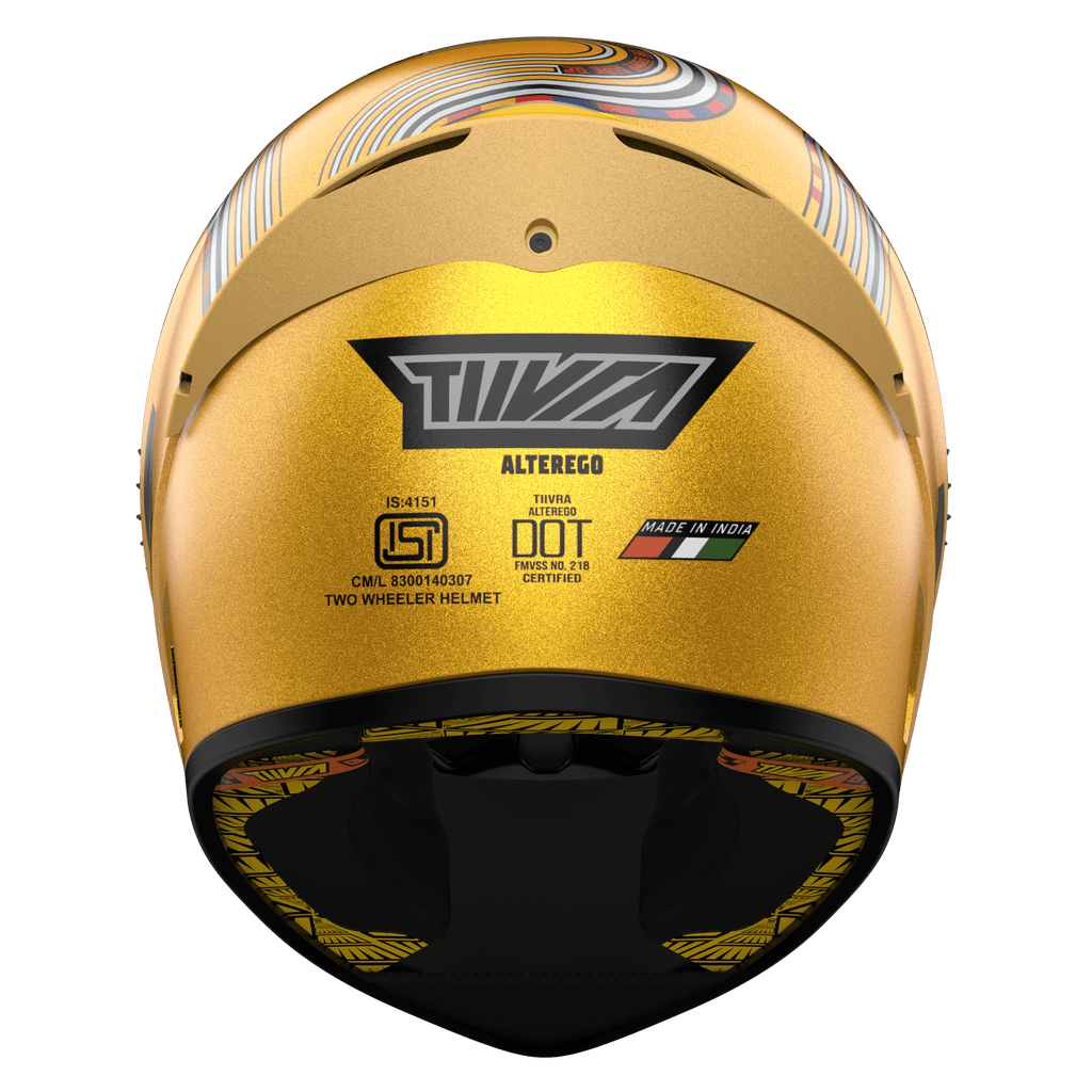 Tiivra T1 Gold Helmet– Moto Central