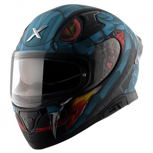 AXOR Apex VENOMOUS Dull Black M Blue Helmet– Moto Central