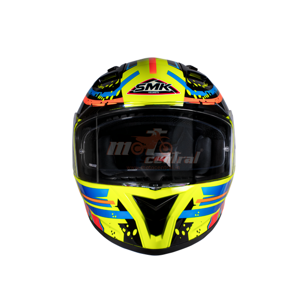 SMK Stellar Sports Graffiti Gloss Yellow Red Orange (GL437) Helmet ...