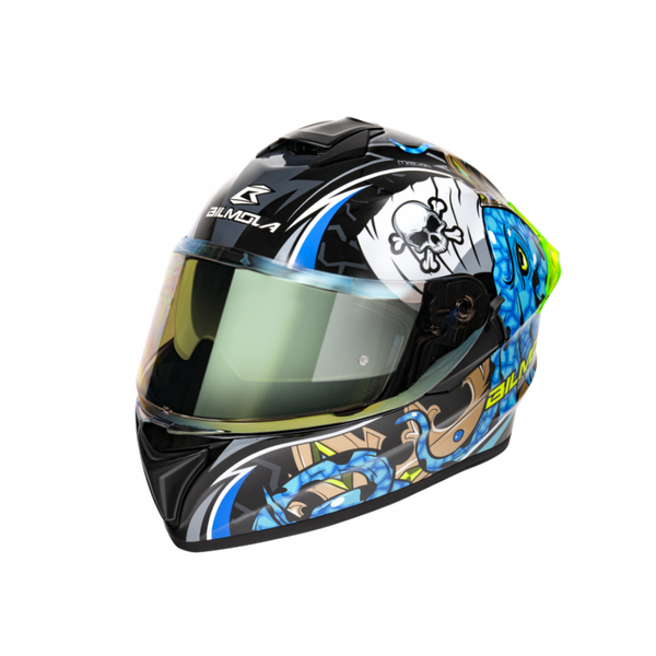 Bilmola Nex Octo Gloss Black Blue Helmet– Moto Central