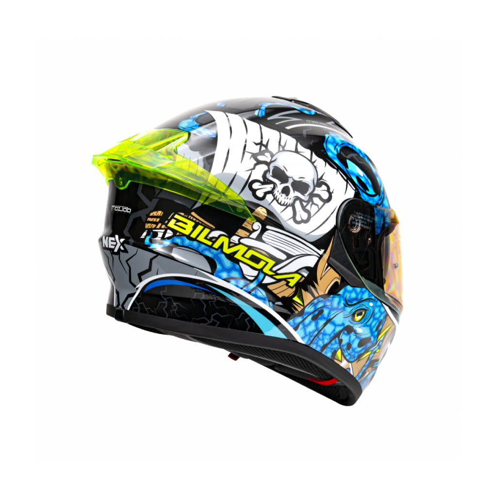 Bilmola Nex Octo Gloss Black Blue Helmet– Moto Central