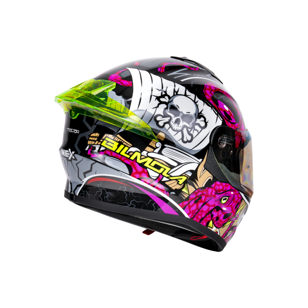 Bilmola Nex Octo Gloss Black Pink Helmet– Moto Central